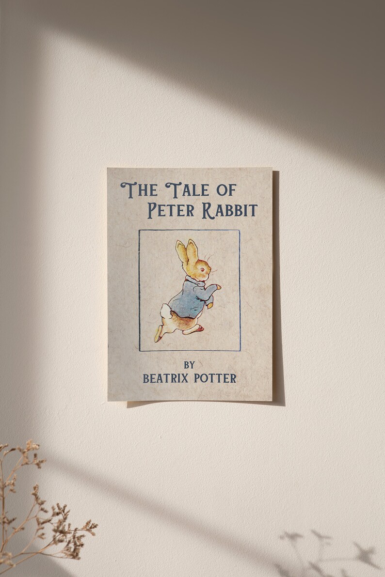 The Tale of Peter Rabbit Book Cover Art Print Bookish Gift for Book ...