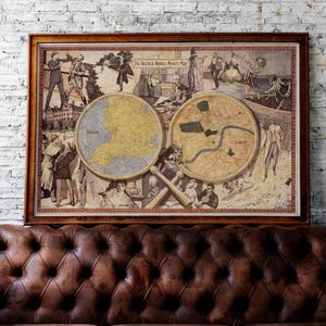 The Sherlock Holmes Mystery Map Digital Printable | Antique Wall Decor ...