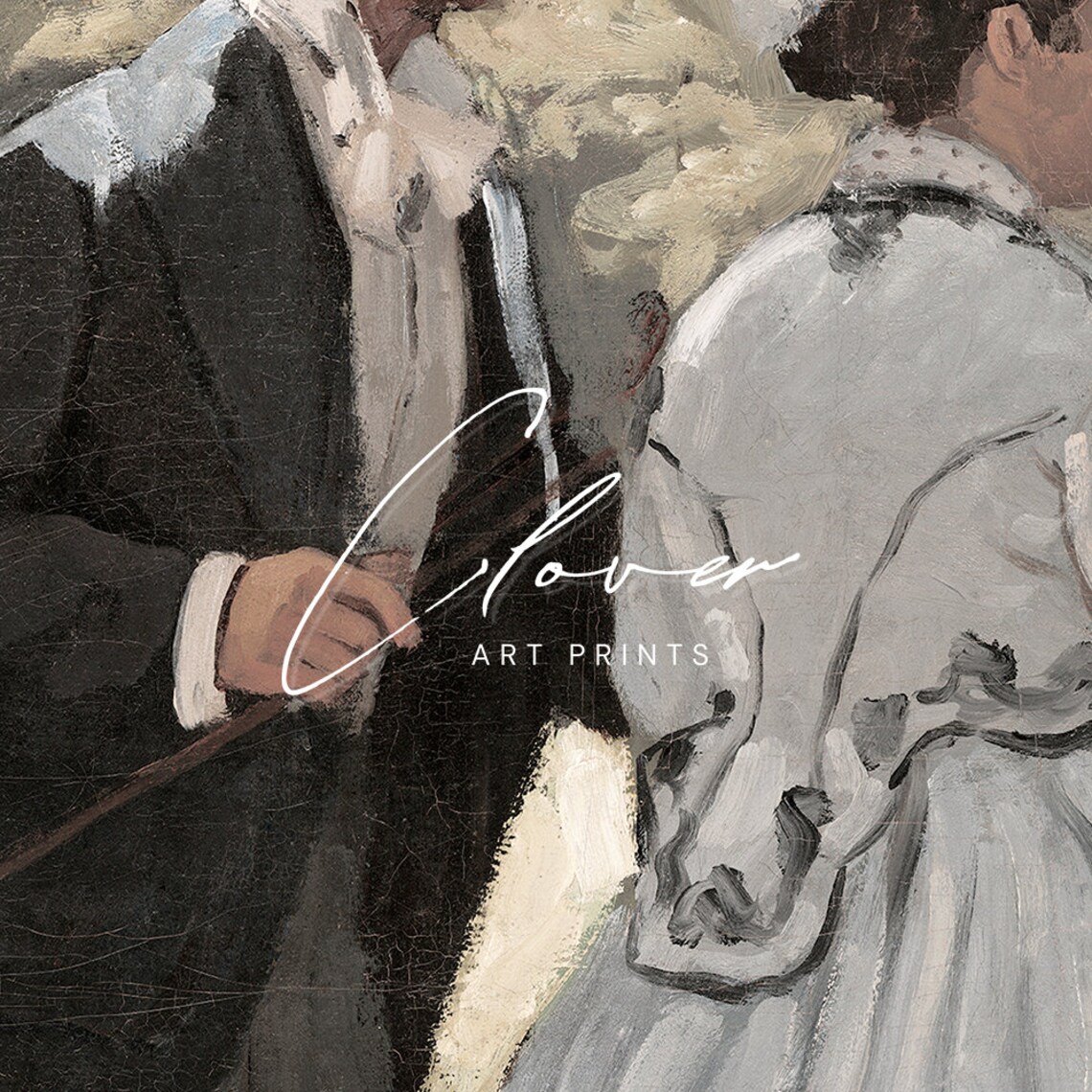 Vintage Couple Painting Man and Wife Art Print Famous Digitally ...