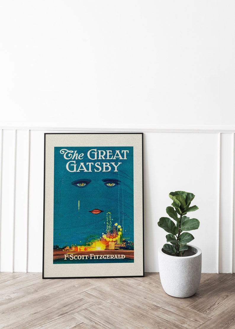 The Great Gatsby Book Cover Art Print | Bookish Gift for Classic Book ...