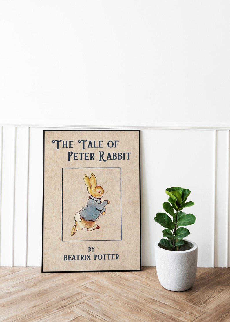 The Tale of Peter Rabbit Book Cover Art Print Bookish Gift for Book ...