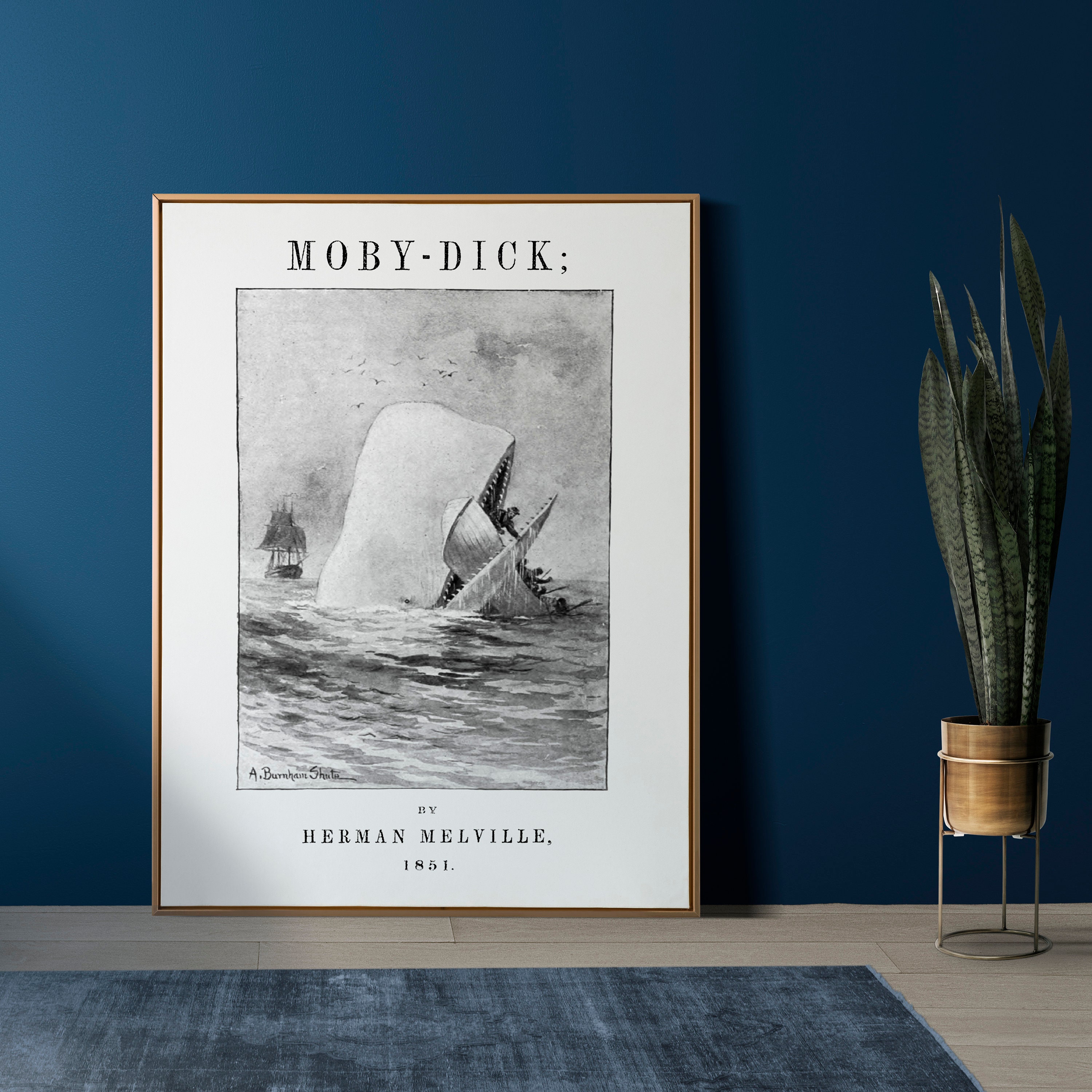 Moby Dick Cover Art Print Bookish Gift for Book Lovers and Bookworm ...