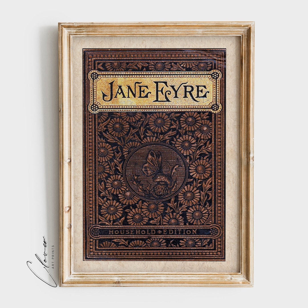 Jane Eyre Book Cover Art Print | Bookish Gift for Book Lovers and ...