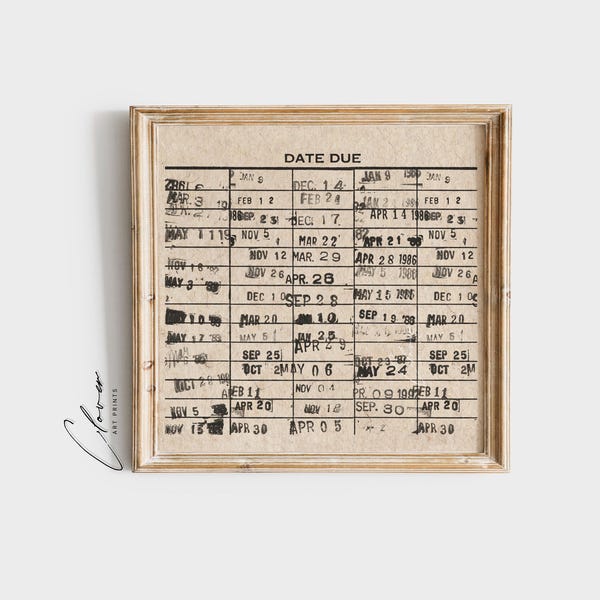 Library Due Date - Etsy