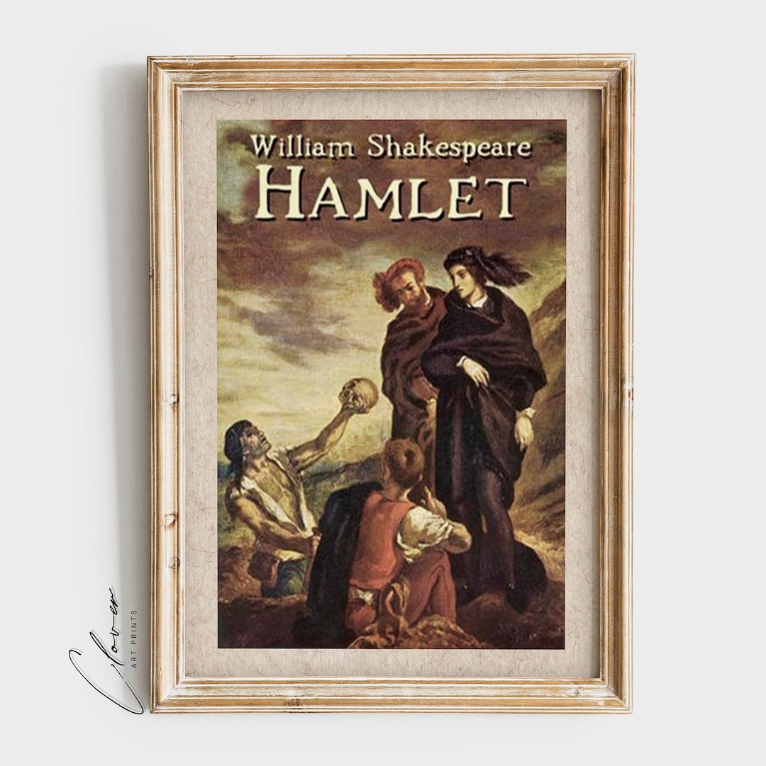 Hamlet Book Cover Art Print | Bookish Gift for Book Lovers and Bookworm ...