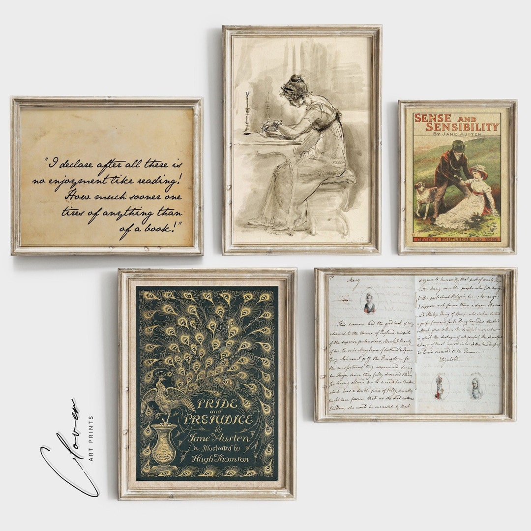 Jane Austen Art Print Collection | Bookish Gift for Book Lovers and ...
