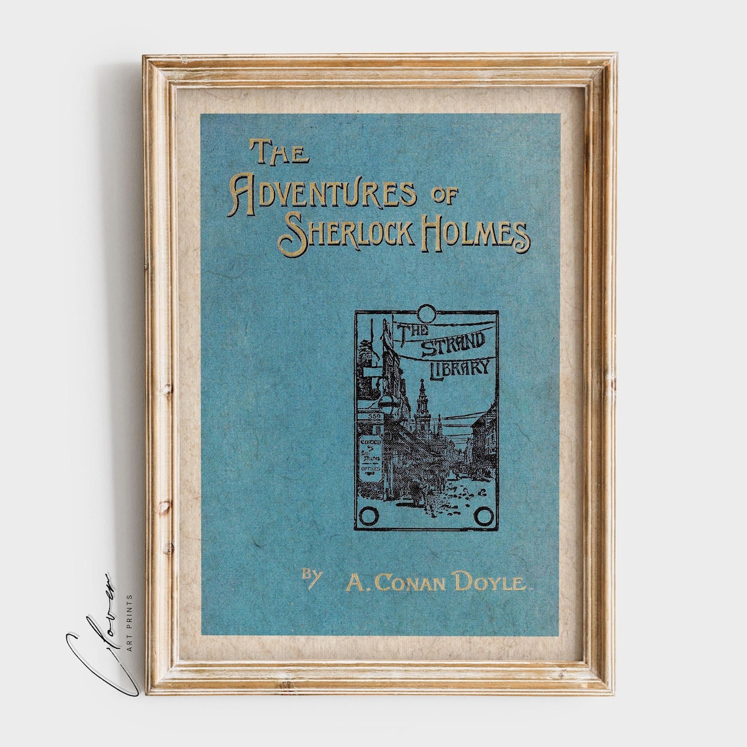 The Adventures of Sherlock Holmes Book Print | Vintage Sherlock Digital ...