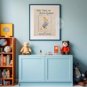 The Tale of Peter Rabbit Book Cover Art Print | Bookish Gift for Book ...