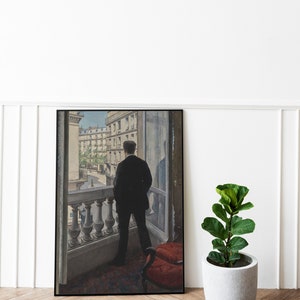 Man Looking Out Vintage Art Print | Architectural Digital Printable ...