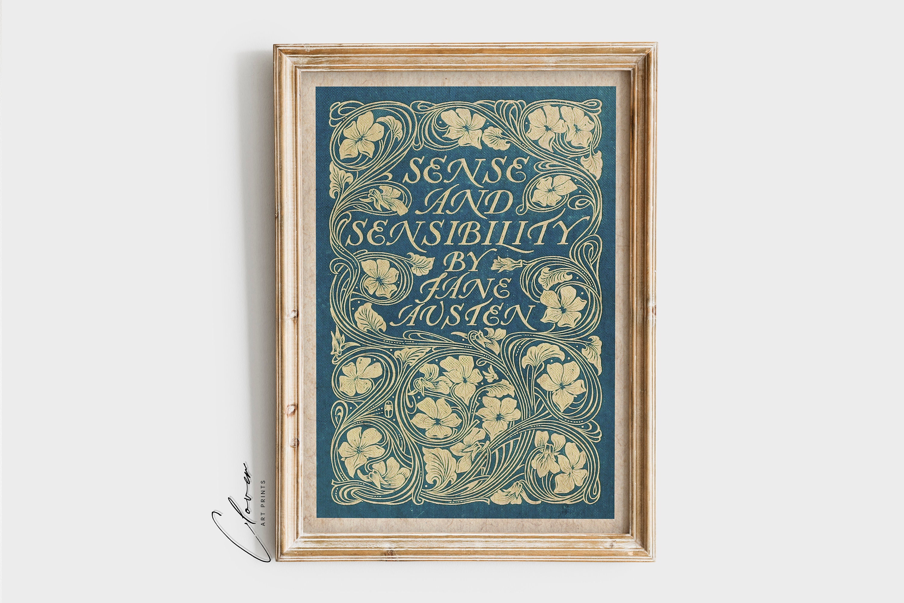 Jane Austen Book Cover Art Print Bundle Bookish Gift for Book Lovers ...