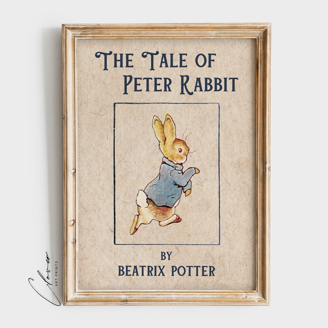 The Tale of Peter Rabbit Book Cover Art Print | Bookish Gift for Book ...