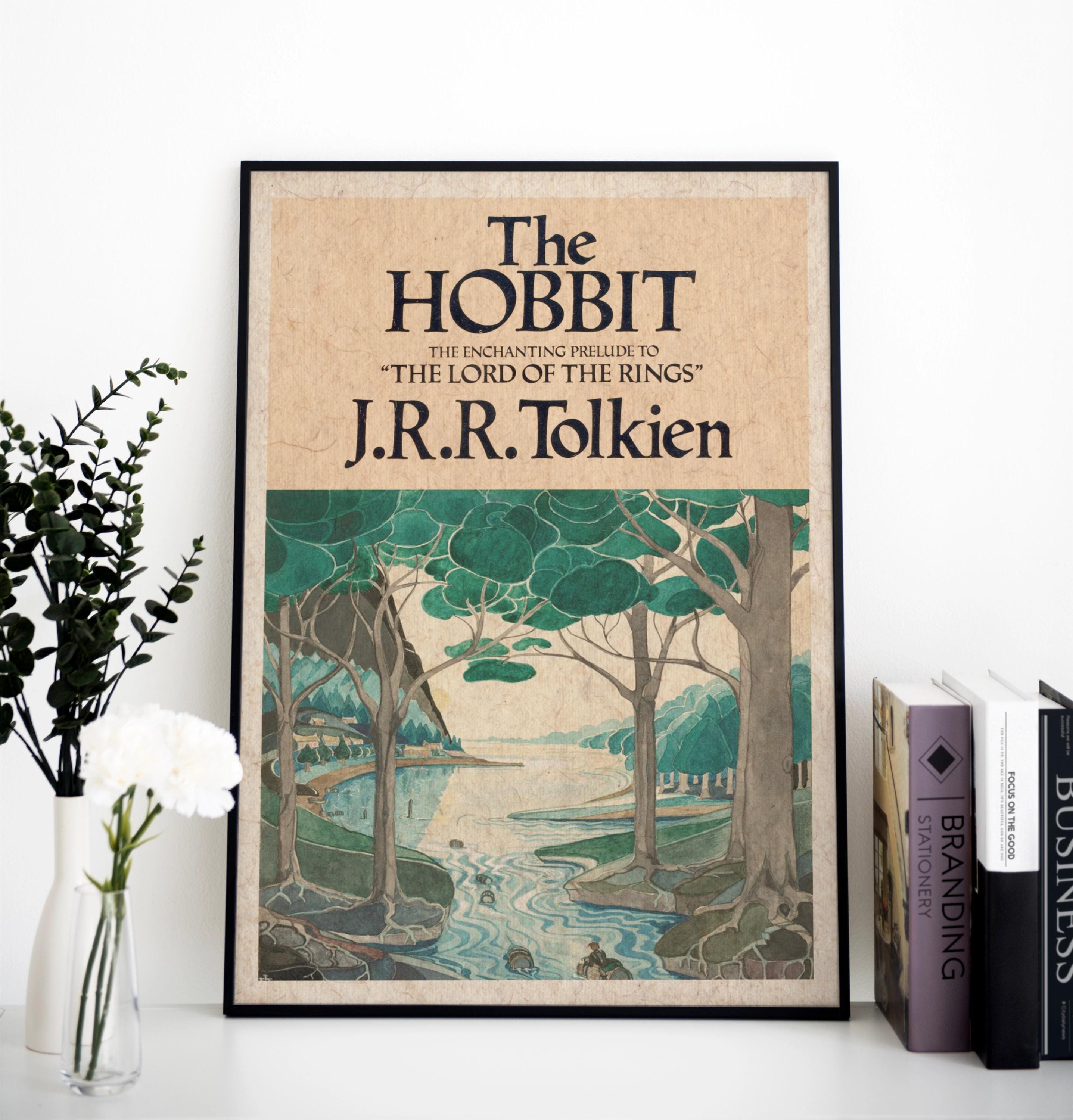 Vintage Hobbit Book Cover Art Print | Bookish Gift for Book Lovers and ...