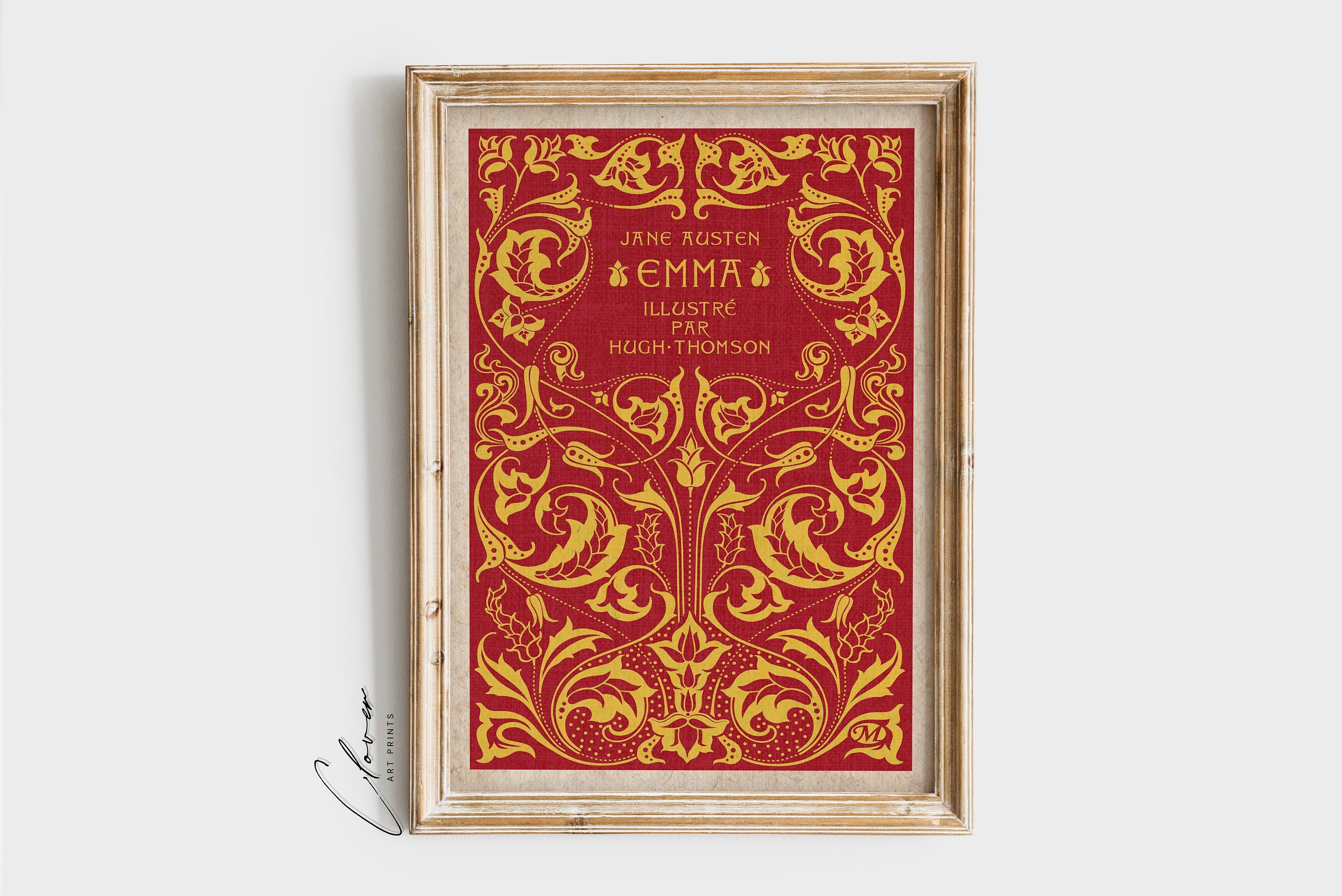 Jane Austen Book Cover Art Print Bundle Bookish Gift for Book Lovers ...