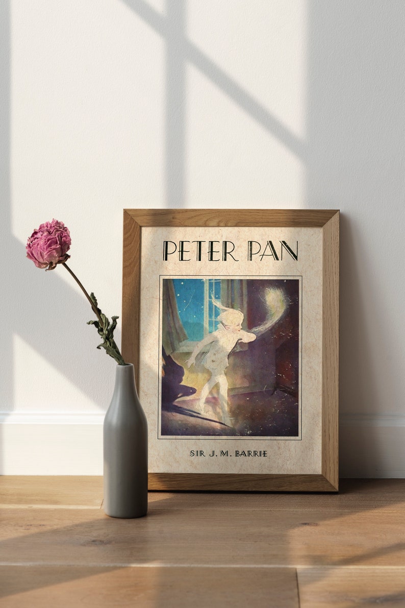 Peter Pan Book Cover Art Print | Bookish Gift for Book Lovers and ...