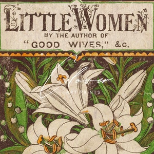 Little Women Vintage Book Cover Art Print | Bookish Gift for Book ...