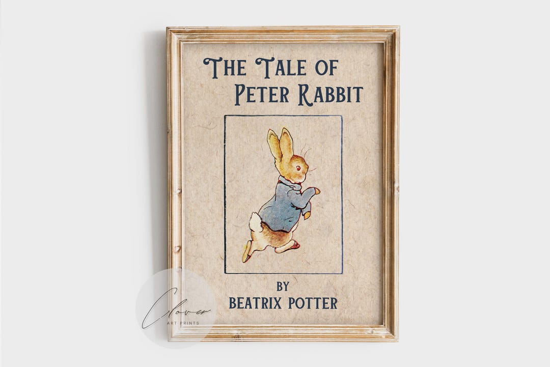 The Tale of Peter Rabbit Book Cover Art Print | Bookish Gift for Book ...