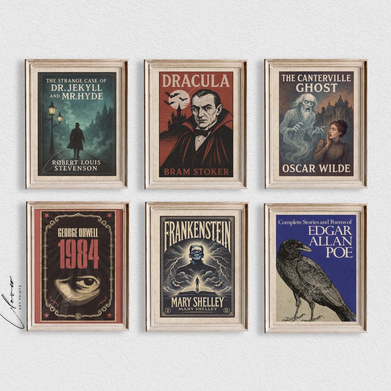 Frankenstein Book Cover Wall Art - Etsy