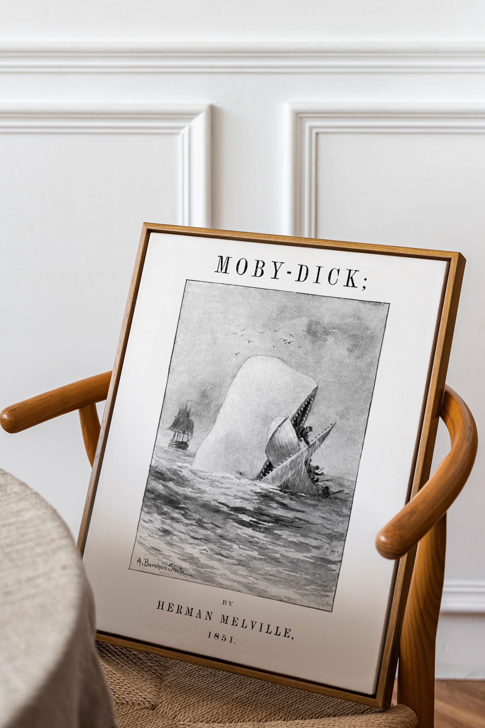 Moby Dick Cover Art Print | Bookish Gift for Book Lovers and Bookworm ...