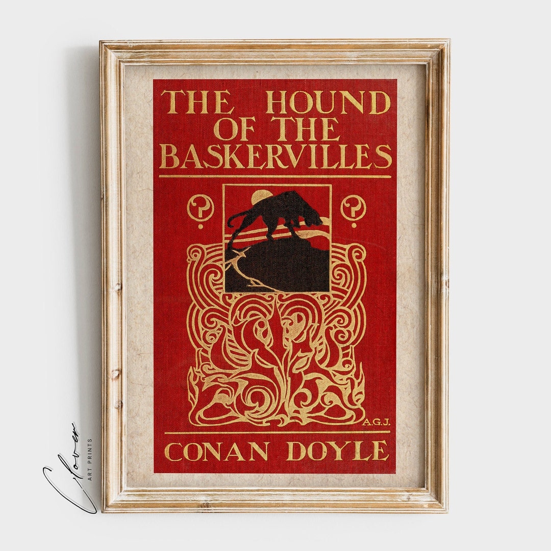 Hound of the Baskervilles Book Cover Art Print | Bookish Gift for Book ...