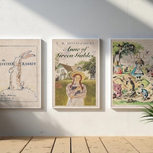 Children's Book Cover Art Prints | Set of 9 | Bookish Gift for Book ...