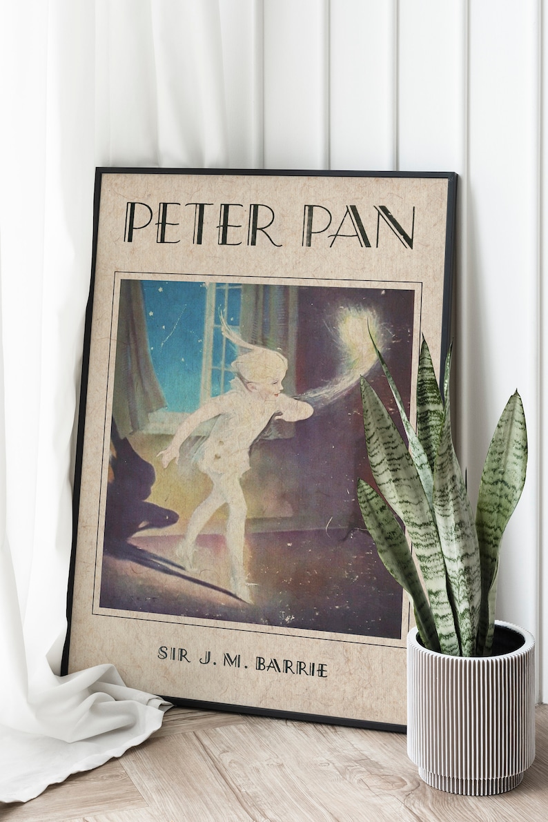 Peter Pan Book Cover Art Print | Bookish Gift for Book Lovers and ...