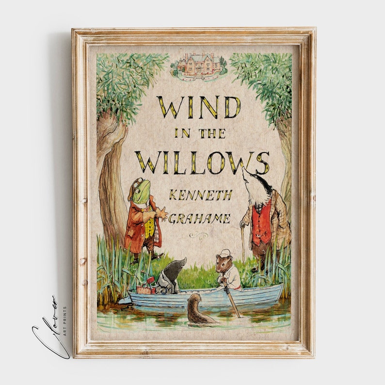 The Wind in the Willows Book Cover Art Print Bookish Gift for Book ...