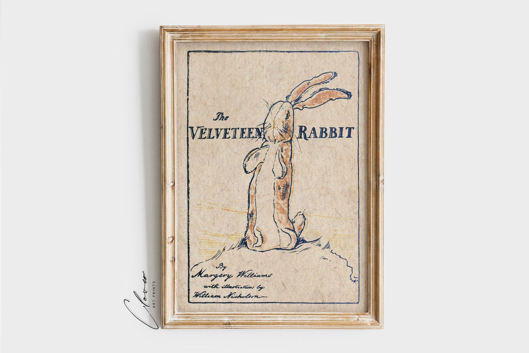 The Velveteen Rabbit Book Cover Art Print | Bookish Gift for Book ...