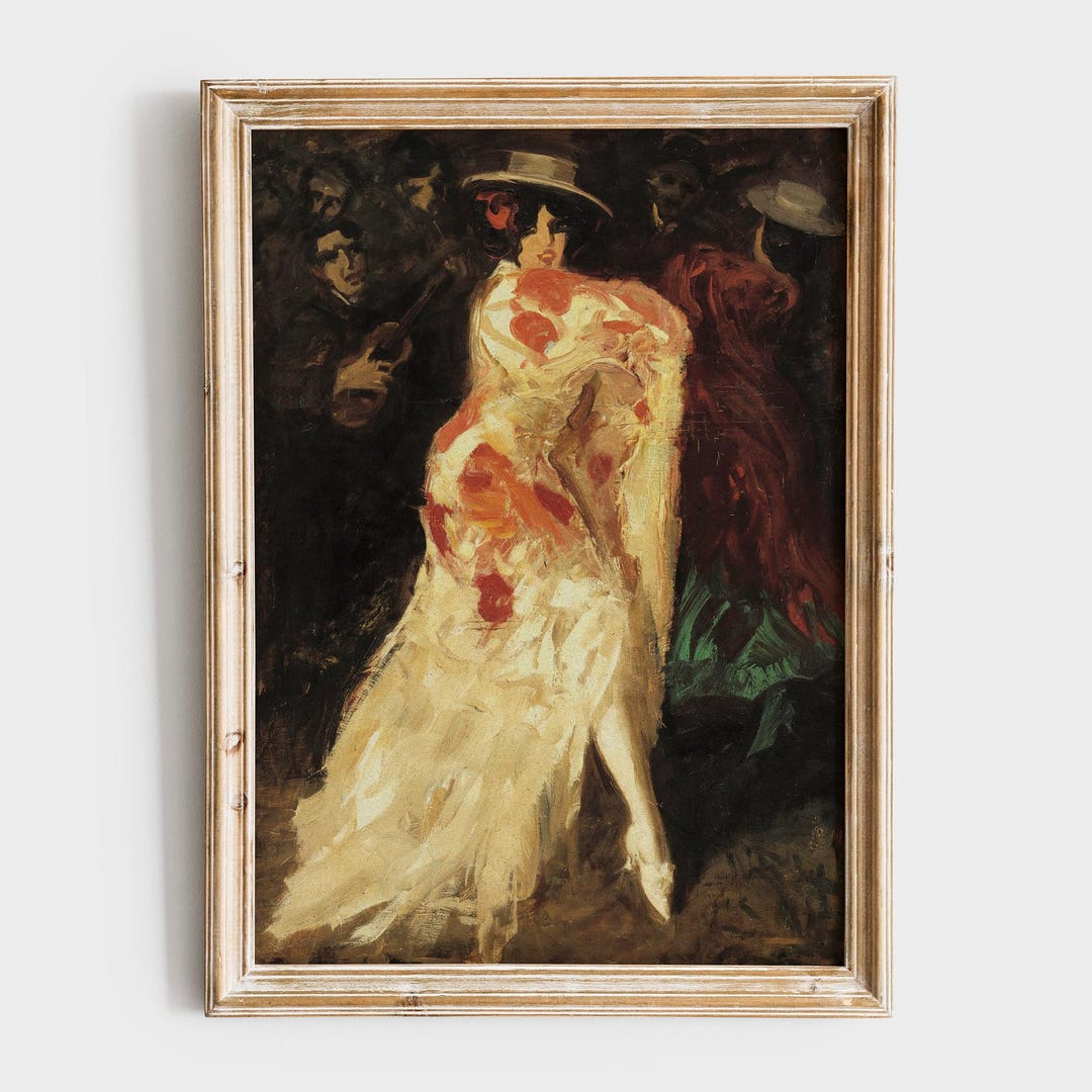 Spanish Dancer Mid Century Art Print | Retro Artwork | Vintage Digital ...
