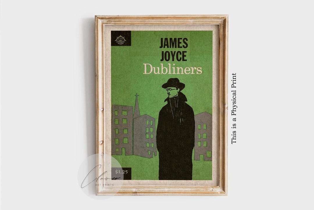 Dubliners Book Cover PHYSICAL Poster | James Joyce Vintage Literary Art ...