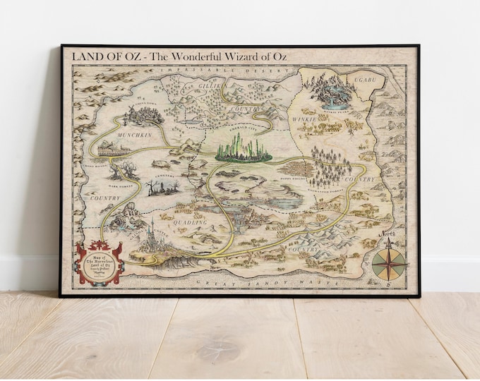 Magical Land of Oz Map - Etsy Canada