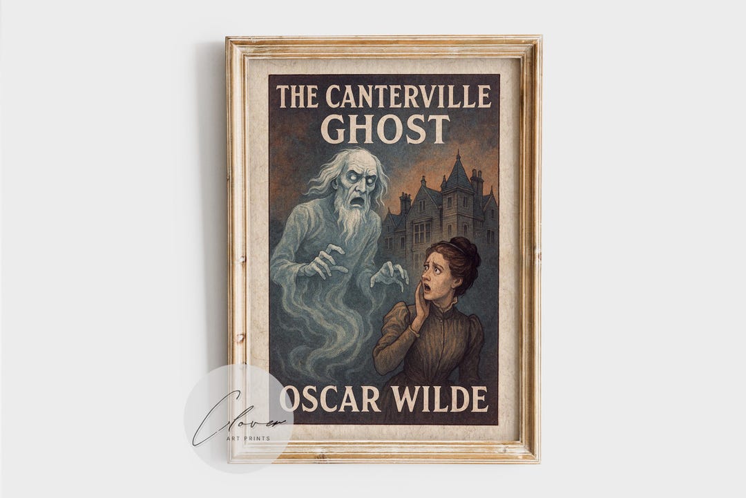 The Canterville Ghost Book Cover Art Print – Vintage Oscar Wilde ...