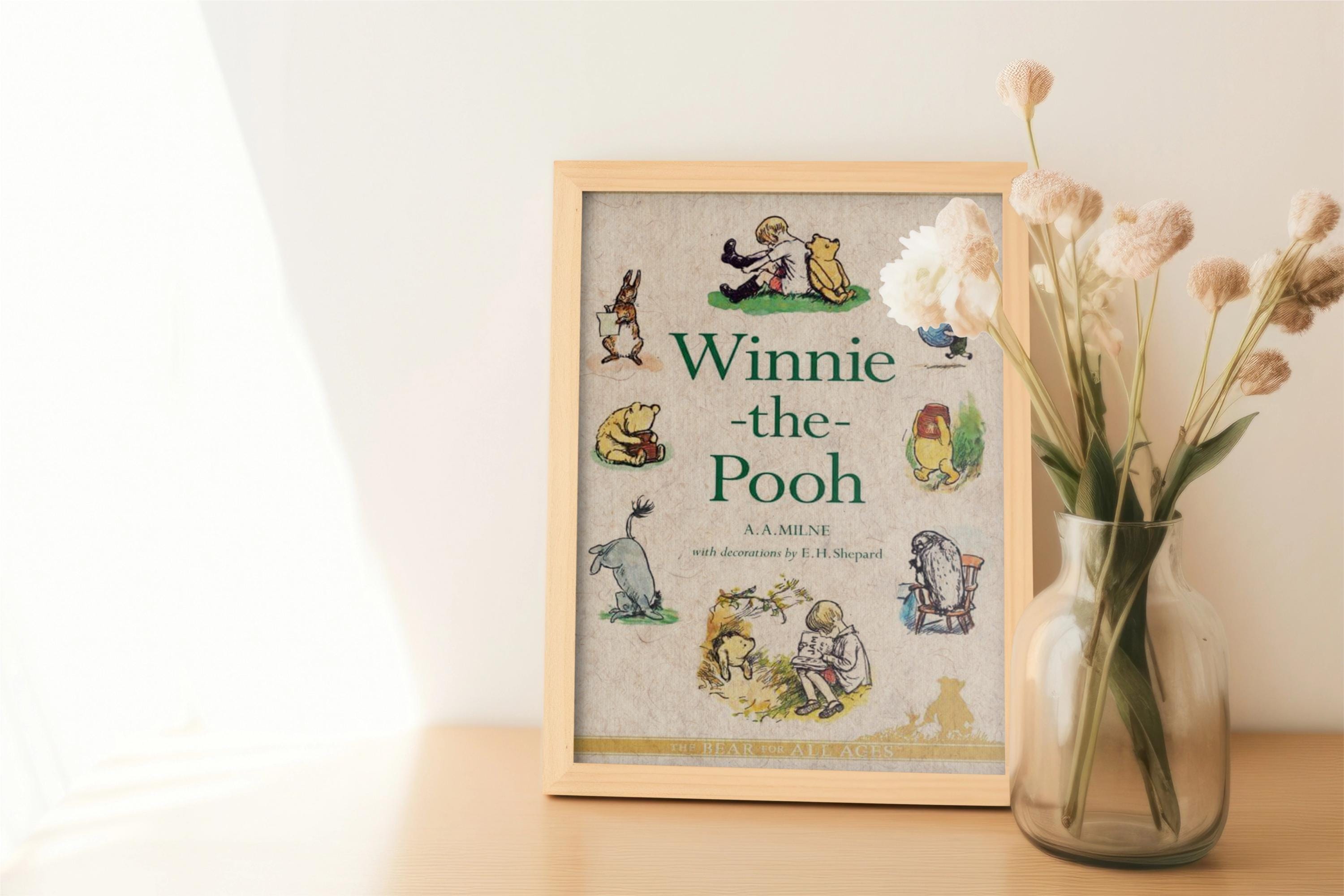 Winnie the Pooh Book Cover Art Print | Bookish Gift for Bookworm ...