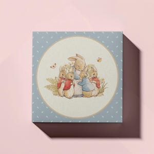 Cute Peter Rabbit Family Hug Illustration Digital Print | Vintage ...