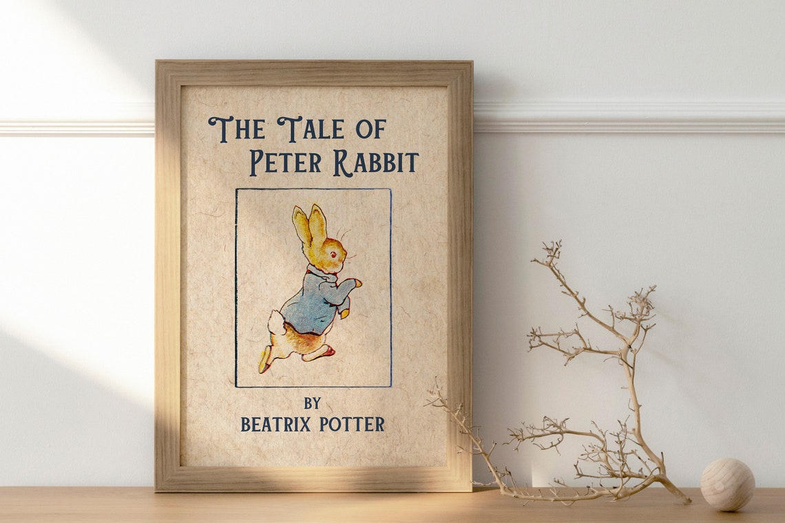 The Tale of Peter Rabbit Book Cover Art Print Bookish Gift for Book ...