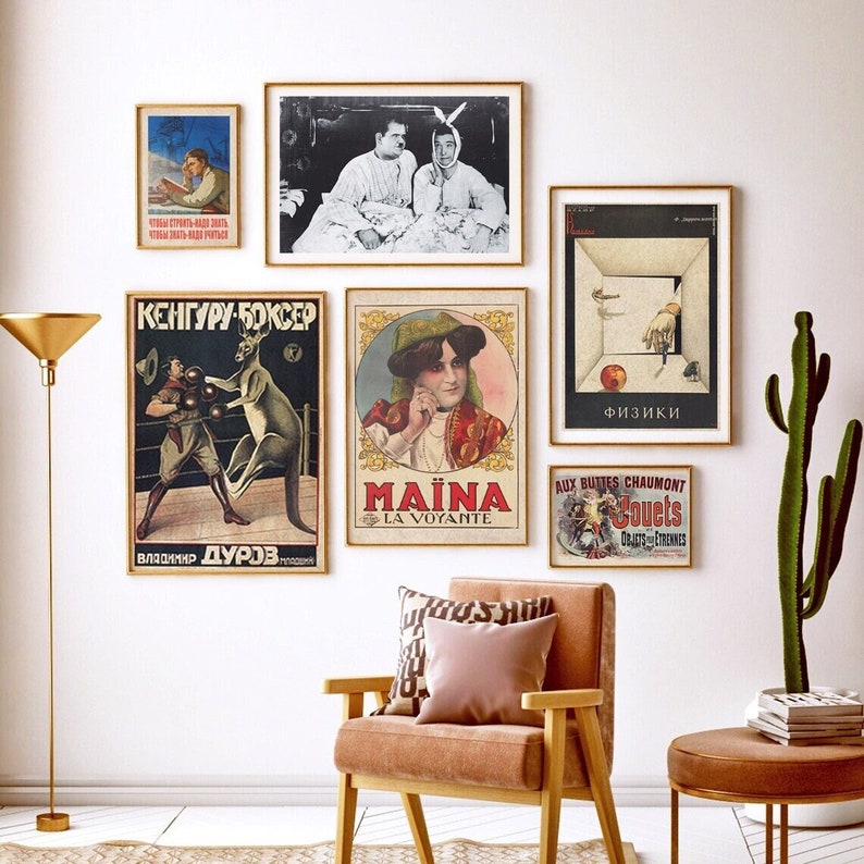 Friends Posters Set, Retro Style Posters, Monica Apartment Wall Art ...