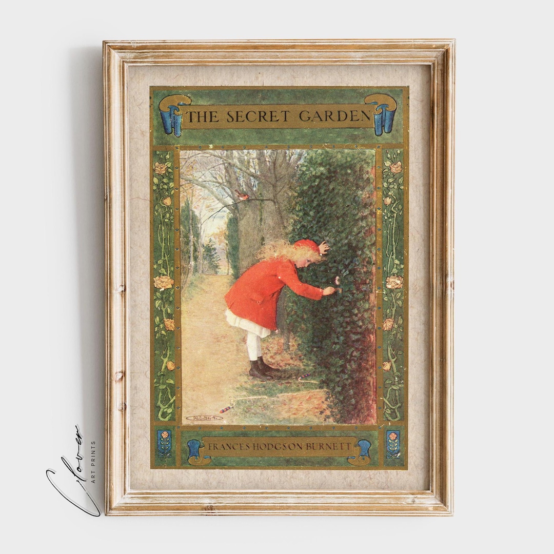 The Secret Garden Book Cover Art Print | Bookish Gift for Book Lovers ...
