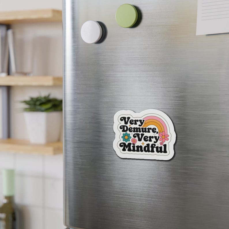 Mindful Meditative Die-cut Magnet, Mindfulness Gift, Zen Decor, Calming ...