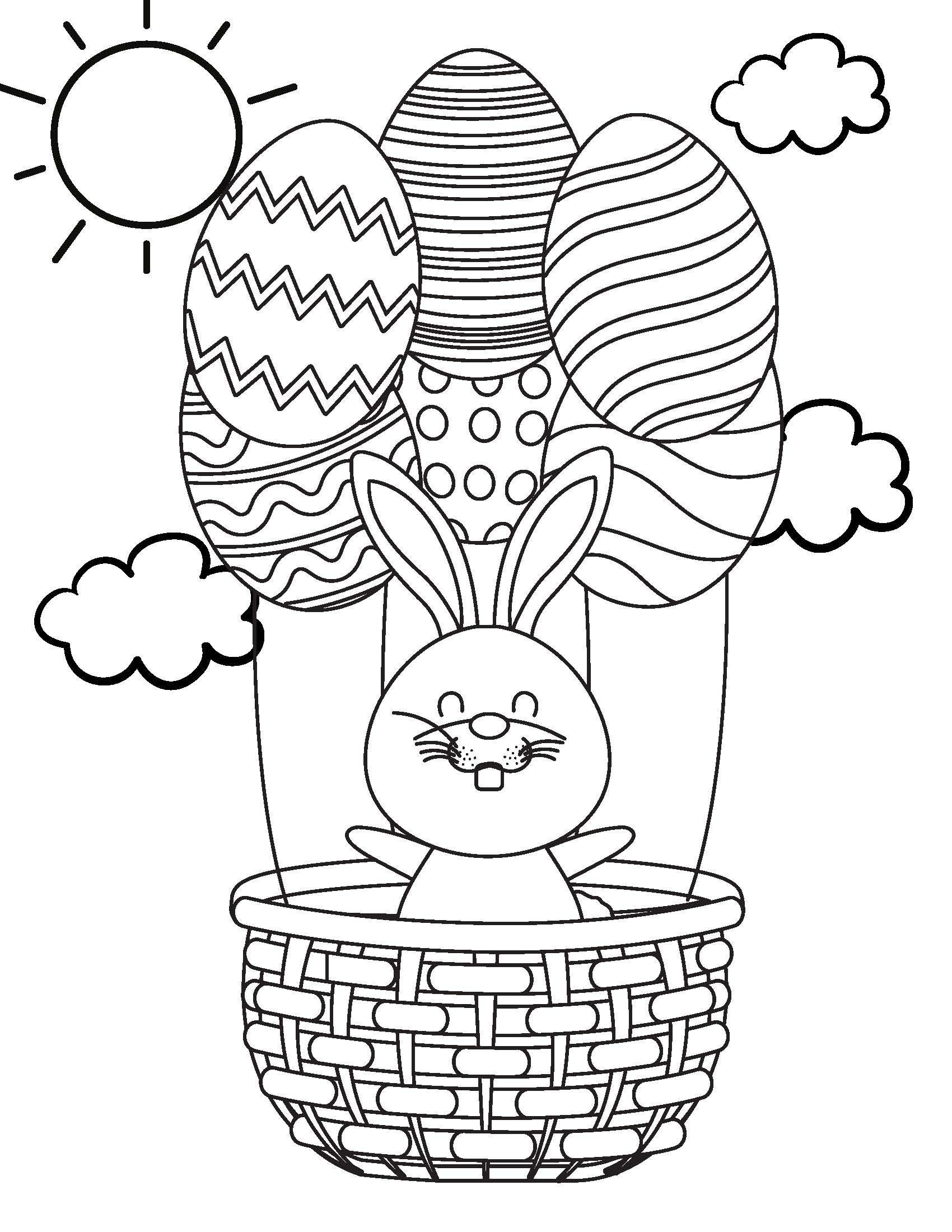 Digital Coloring Pages - Easter Bunny Coloring Pages - 10 Pages ...