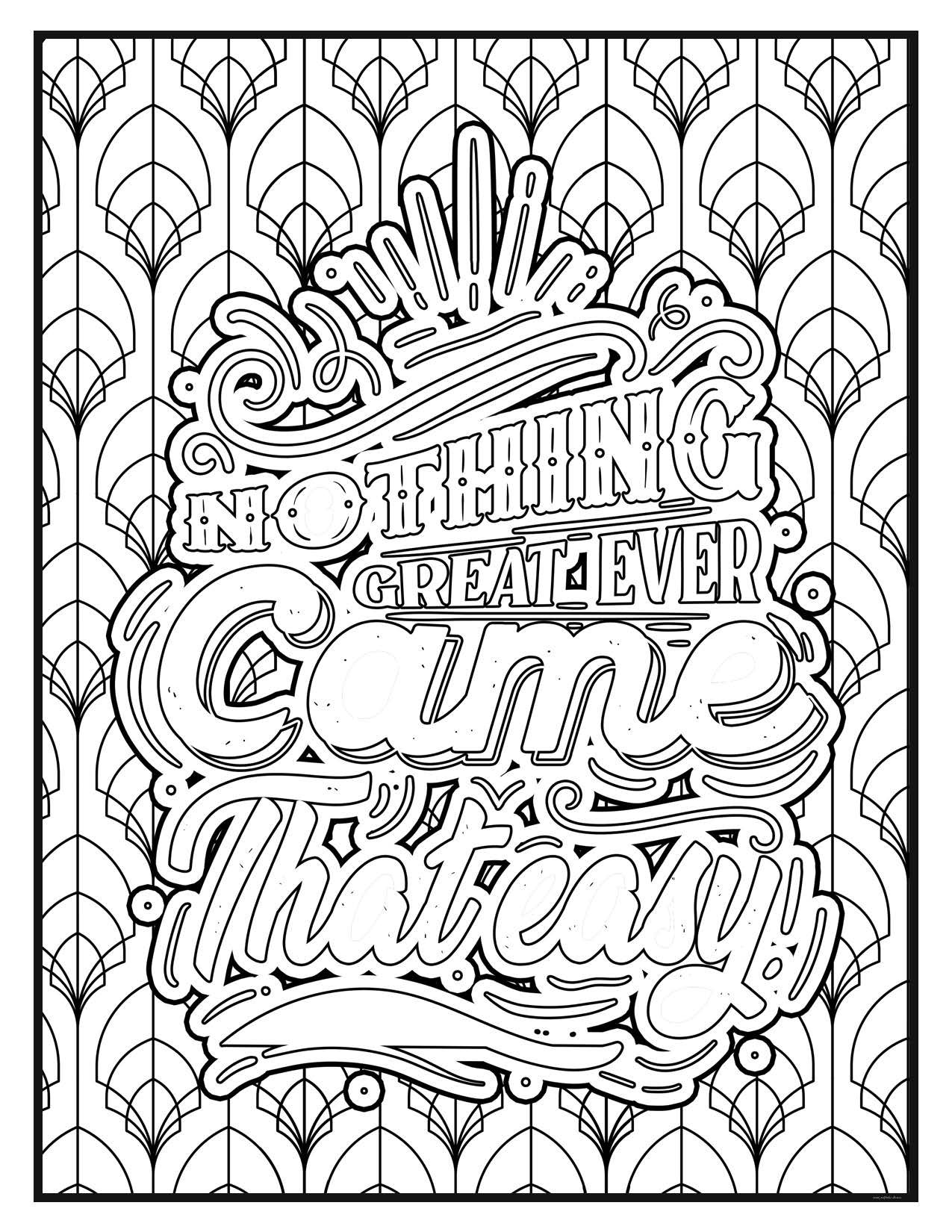 Digital Coloring Pages - Motivational Quotes Coloring Pages - 50 Pages ...