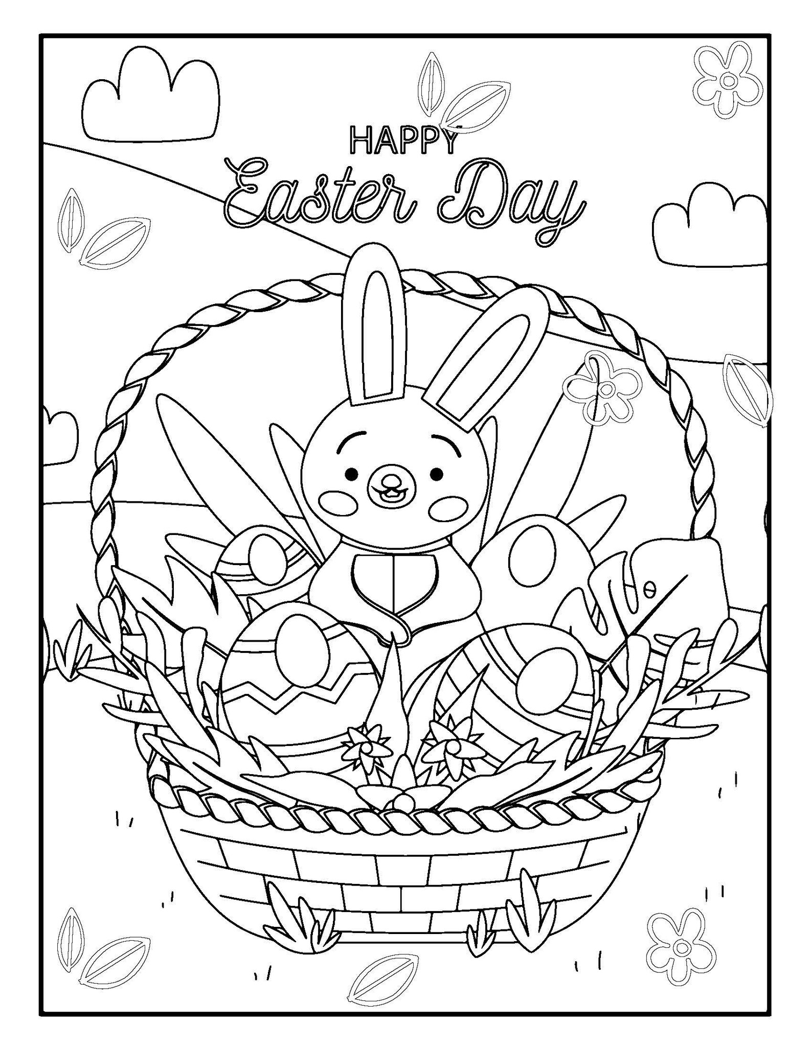 Digital Coloring Pages - Easter Bunny Coloring Pages - 50 Pages ...