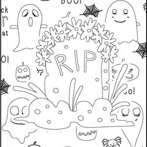 45-page Digital Halloween Coloring Book for Kids – Spooky Fun ...