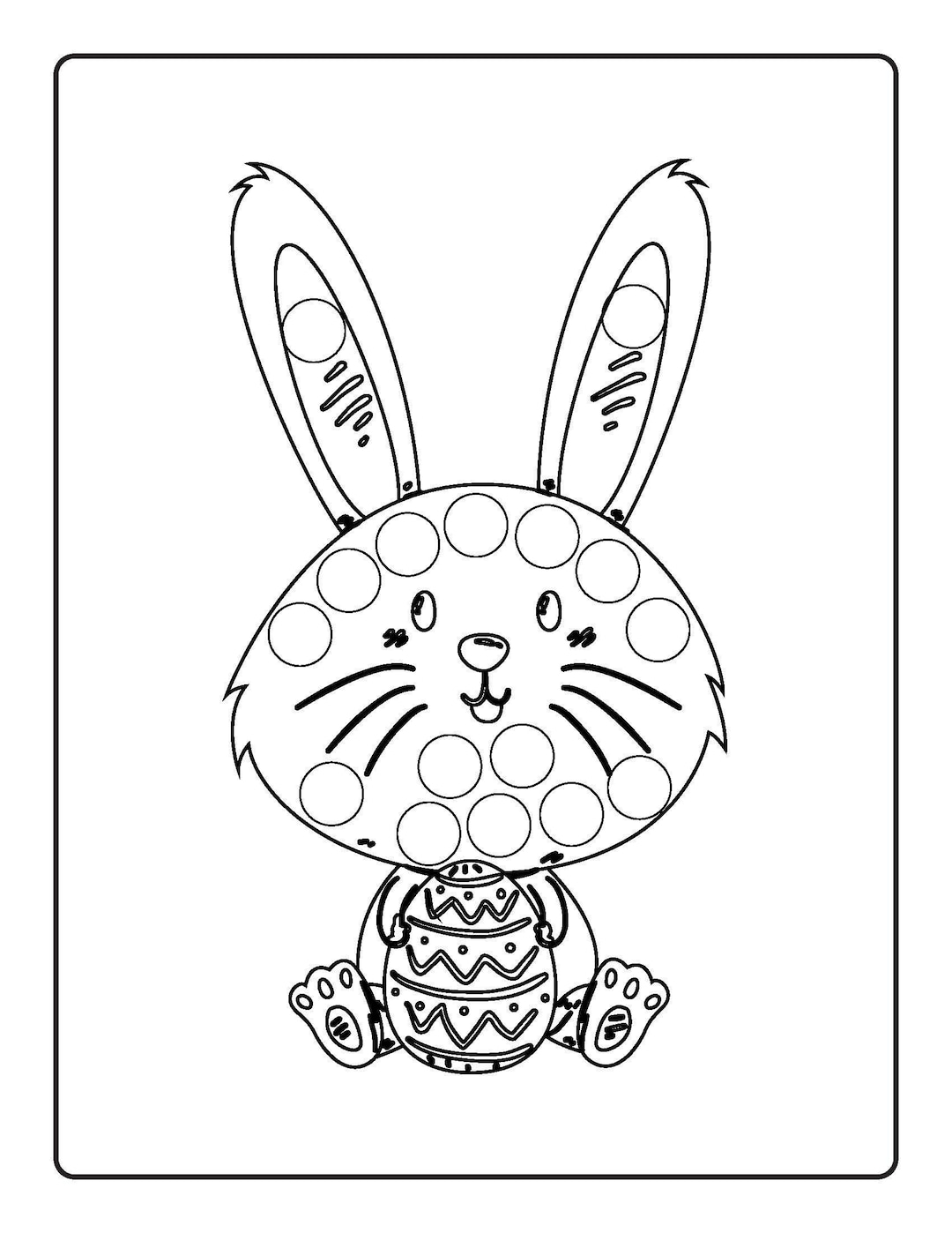 Digital Coloring Pages - Easter Dot Marker Activity Set - 10 Pages ...