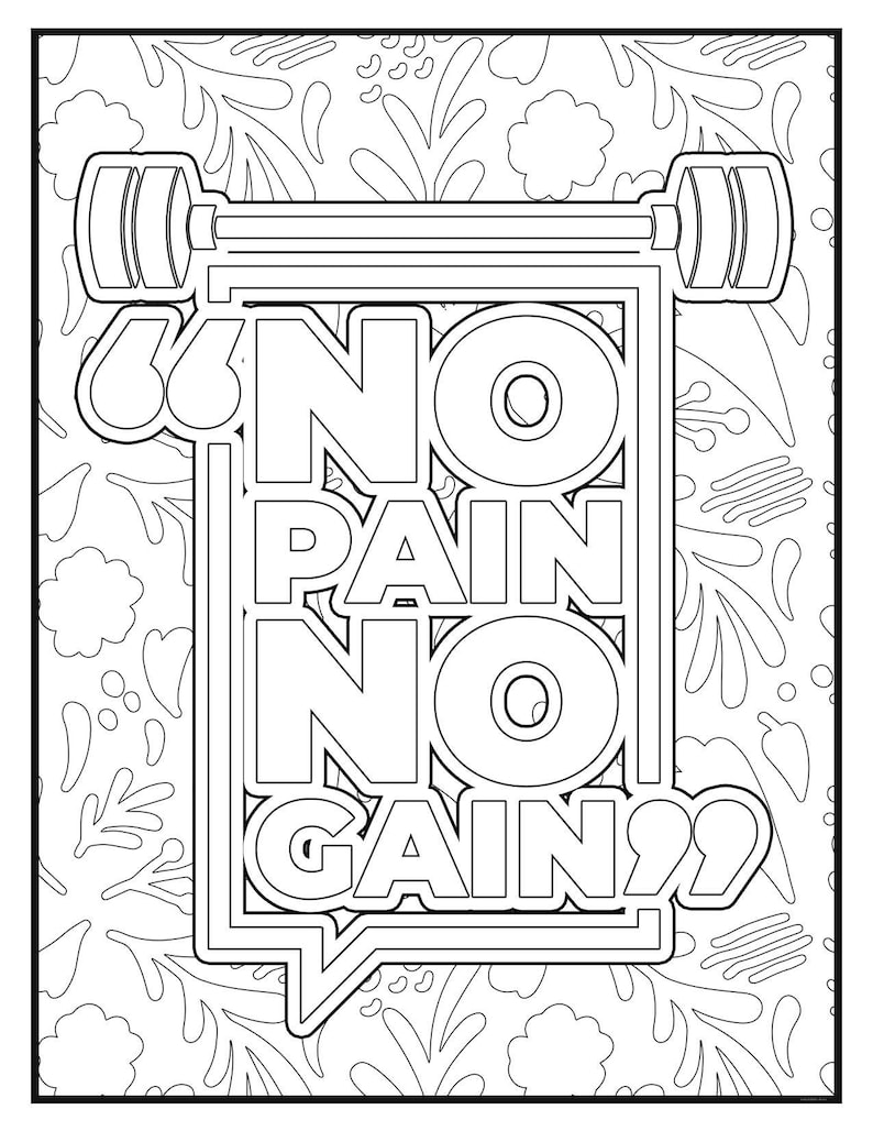50 Motivational Quotes Coloring Pages: Printable Stress Relief (PDF) - Etsy