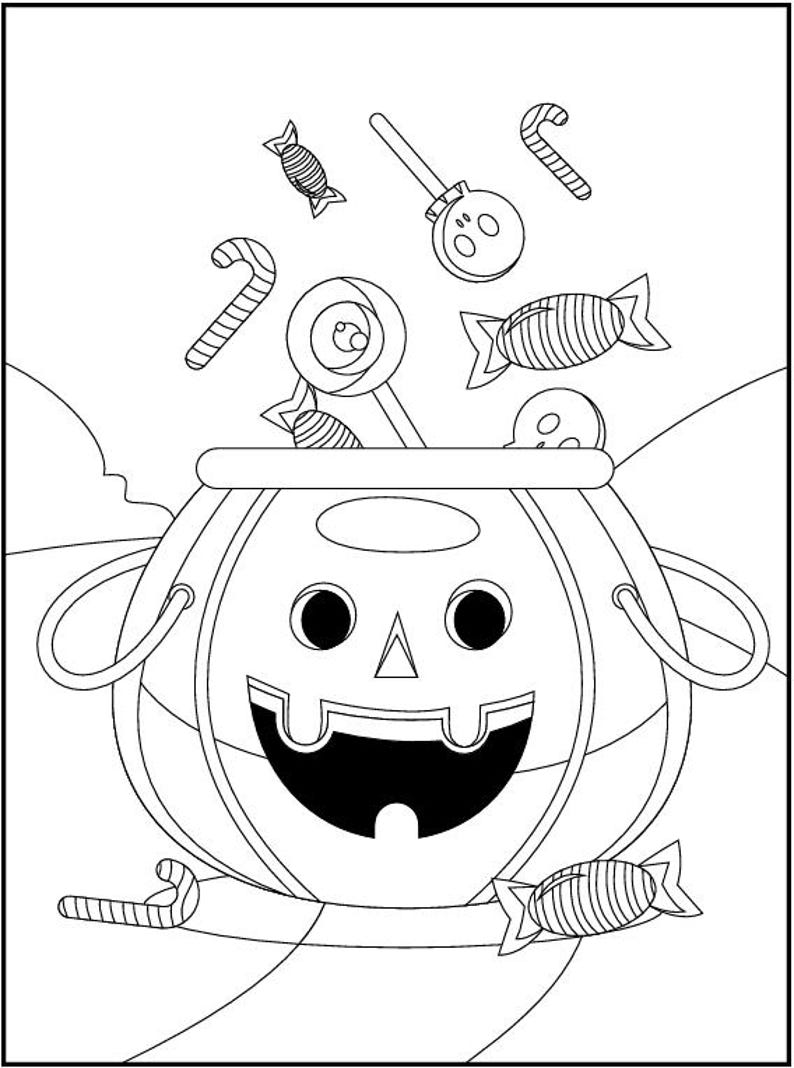 45-page Digital Halloween Coloring Book for Kids – Spooky Fun ...