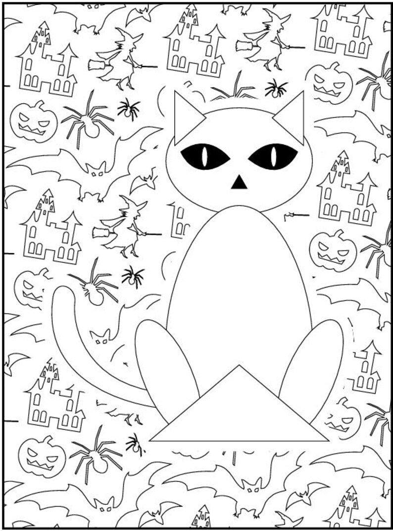 45-page Digital Halloween Coloring Book for Kids – Spooky Fun ...