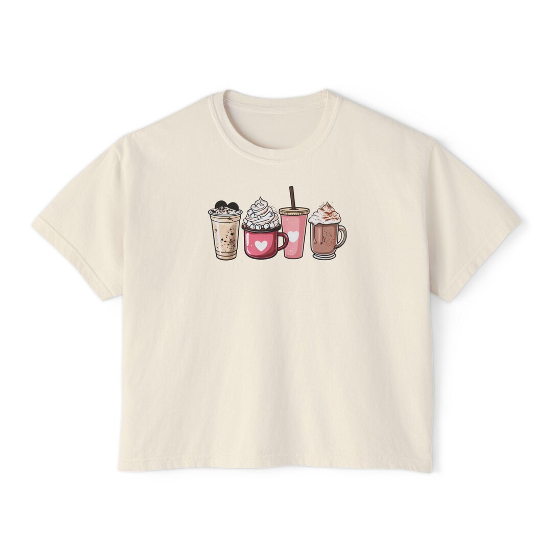 Cozy Coffee Lover's Boxy Tee - Perfect for Casual Outings, Coffee Shop ...