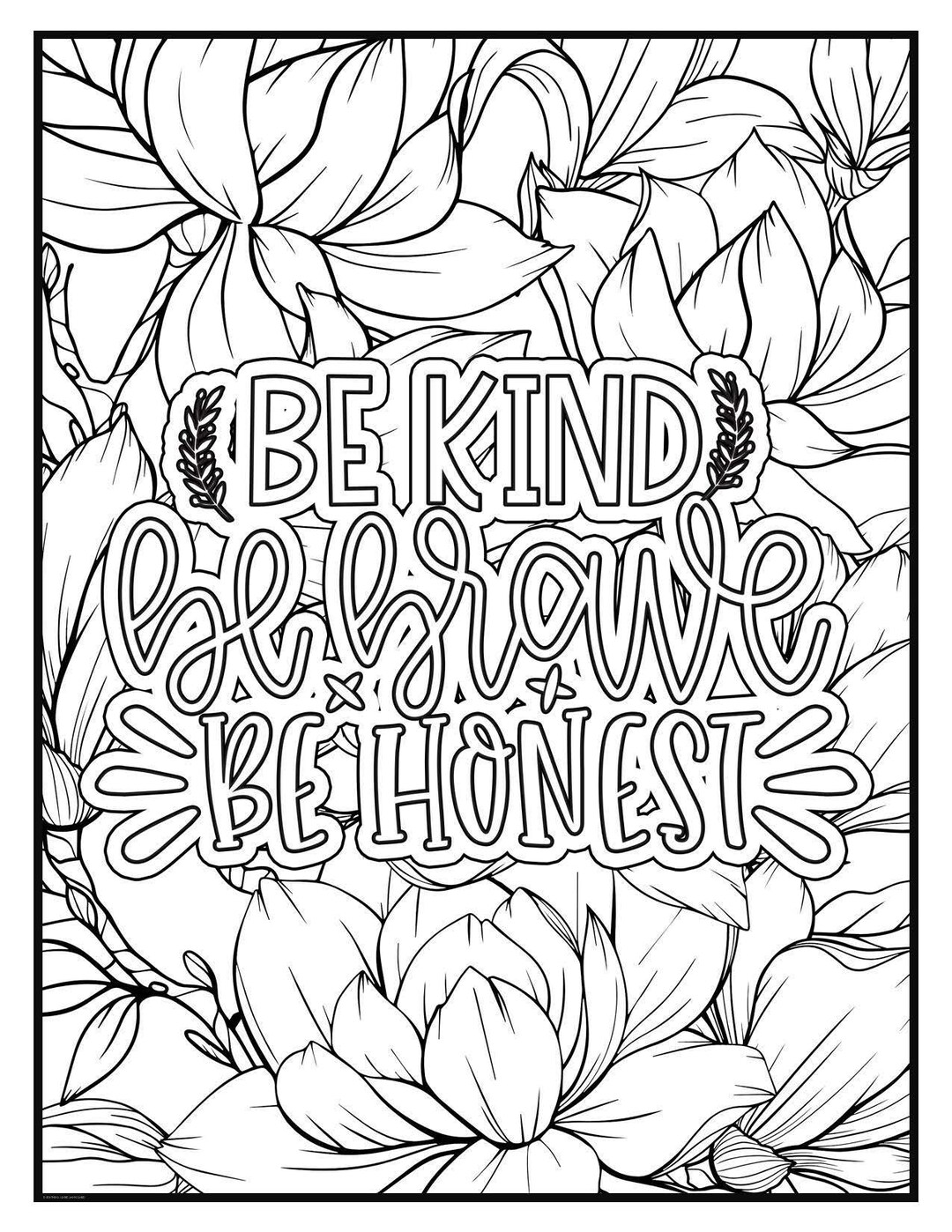 Digital Coloring Pages - Motivational Quotes Coloring Pages - 50 Pages ...