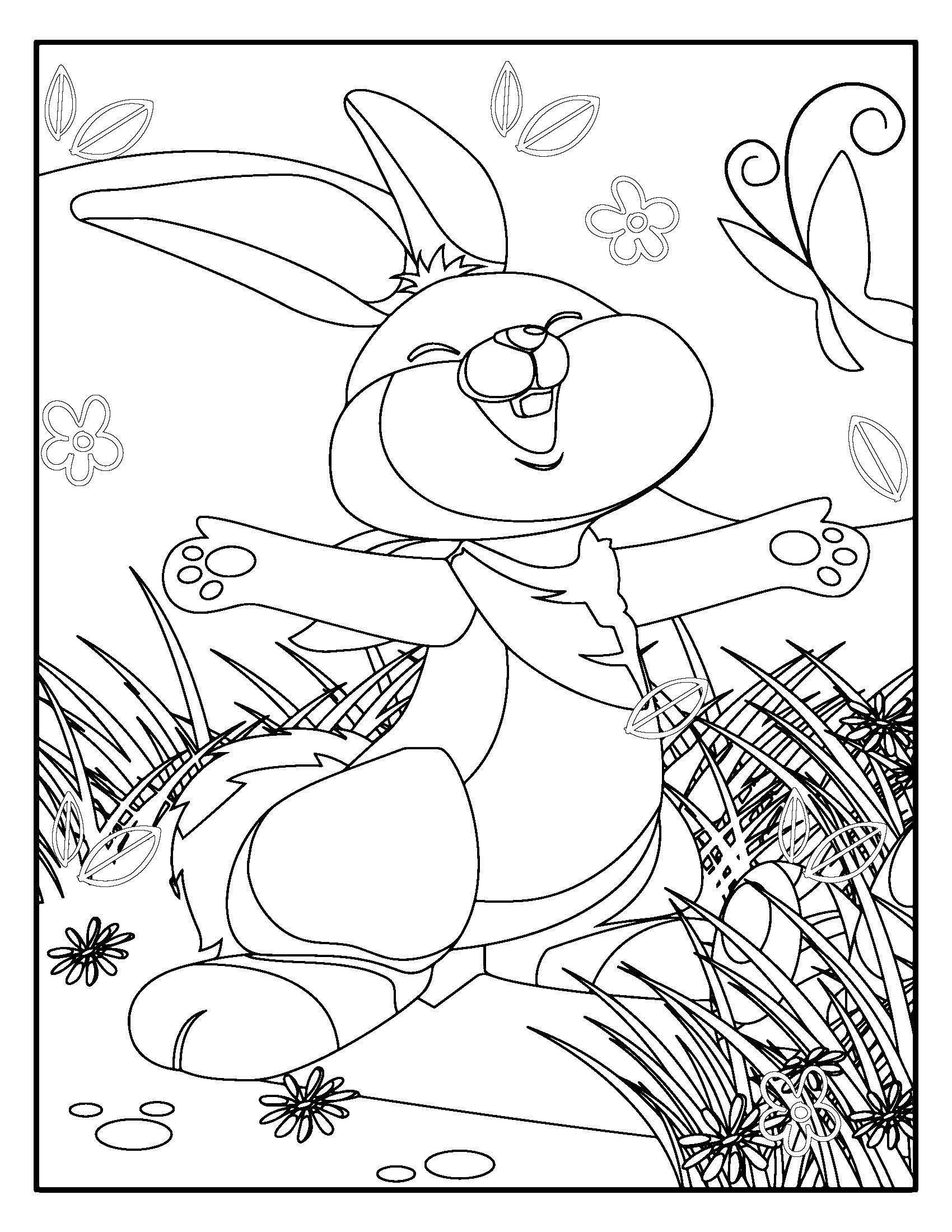 Digital Coloring Pages - Easter Bunny Coloring Pages - 50 Pages ...