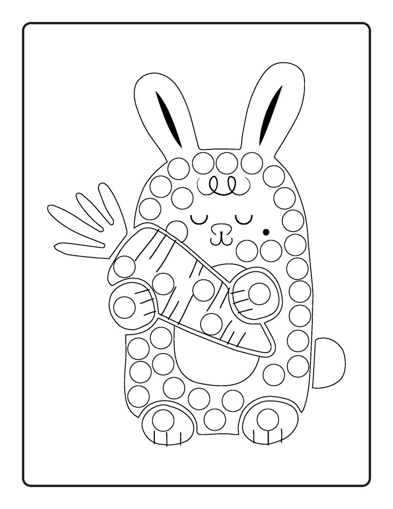 Digital Coloring Pages - Easter Dot Markers Activity - 12 Pages ...