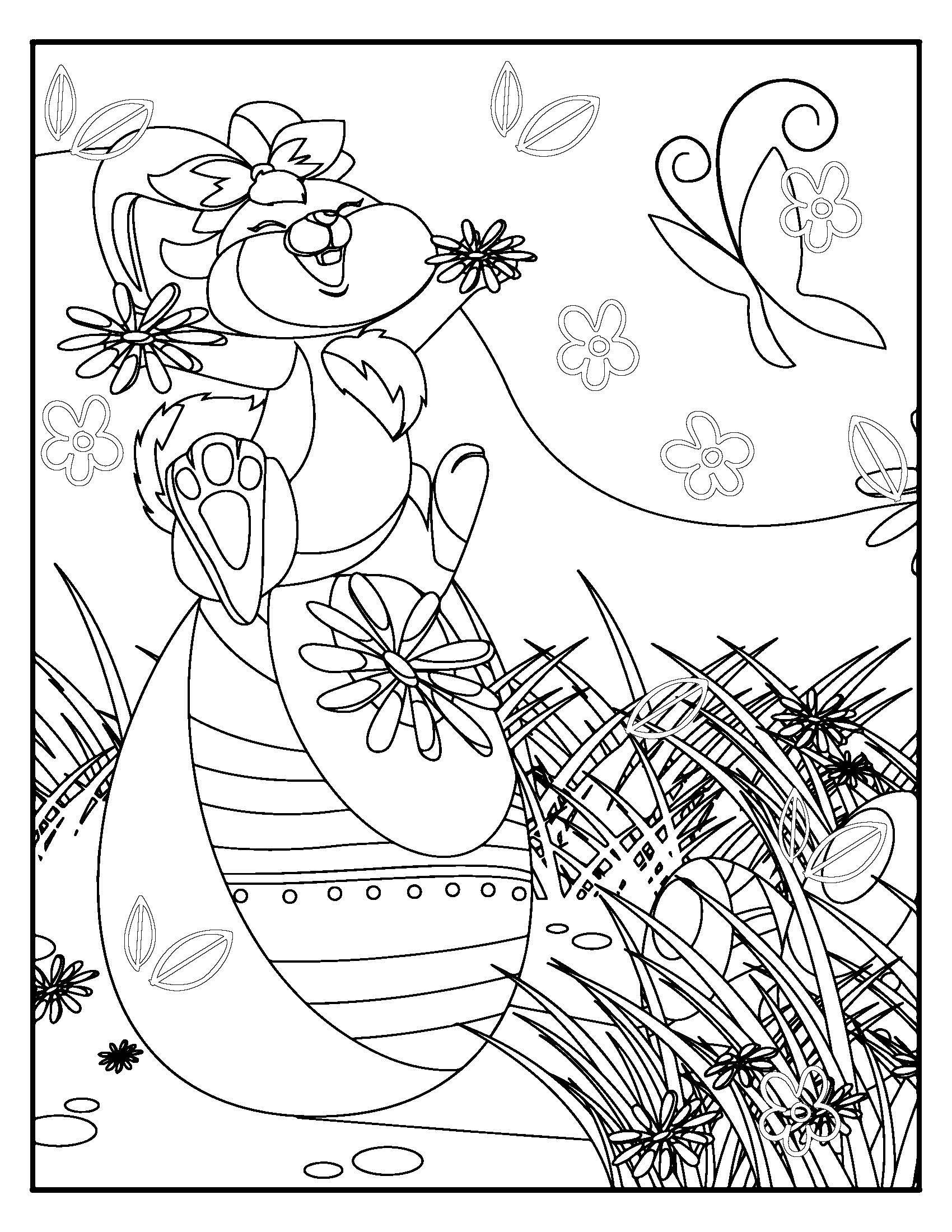 Digital Coloring Pages - Easter Bunny Coloring Pages - 50 Pages ...